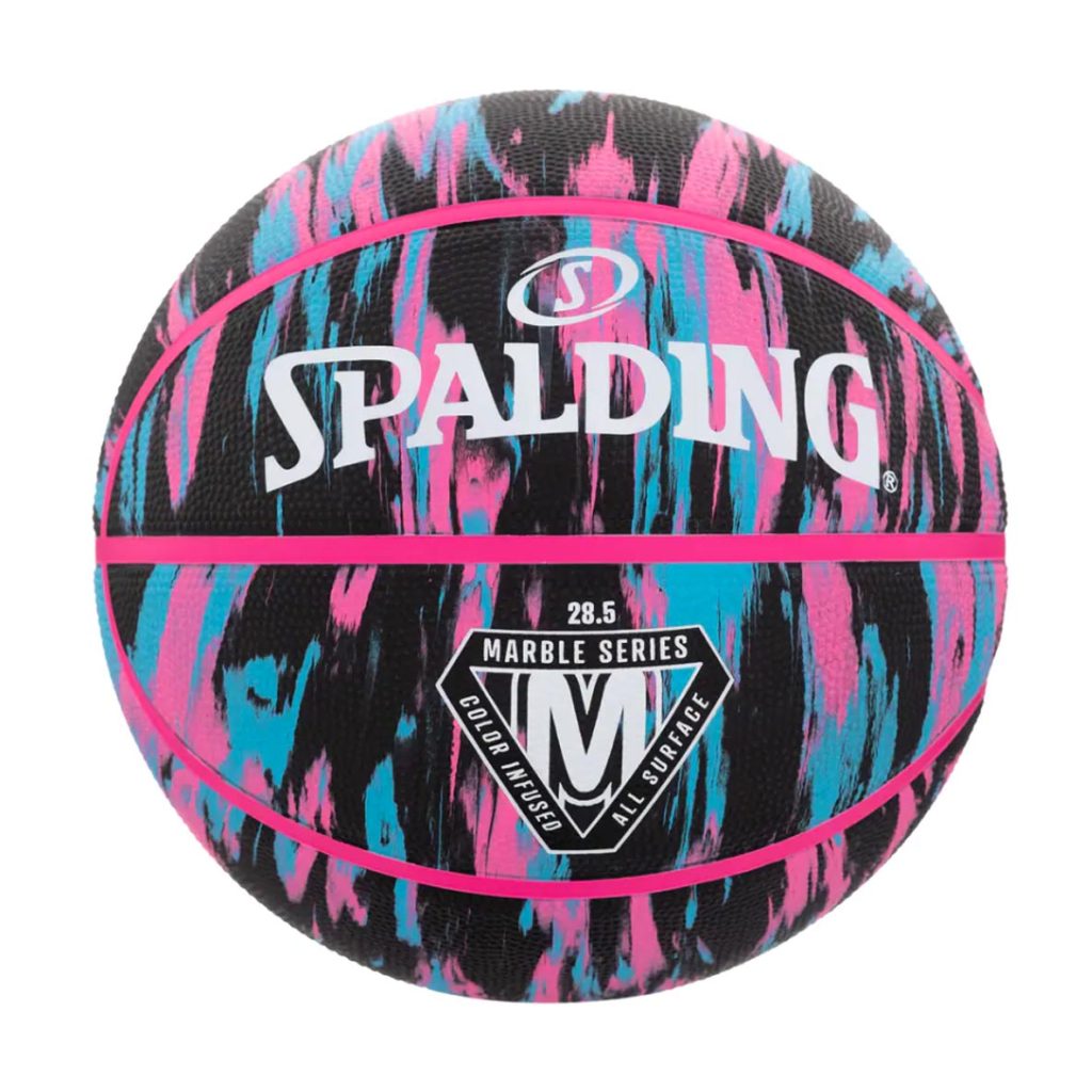 Spalding | Marble In-Out Rubber Basketball (84-400Z) Black | Pink ...