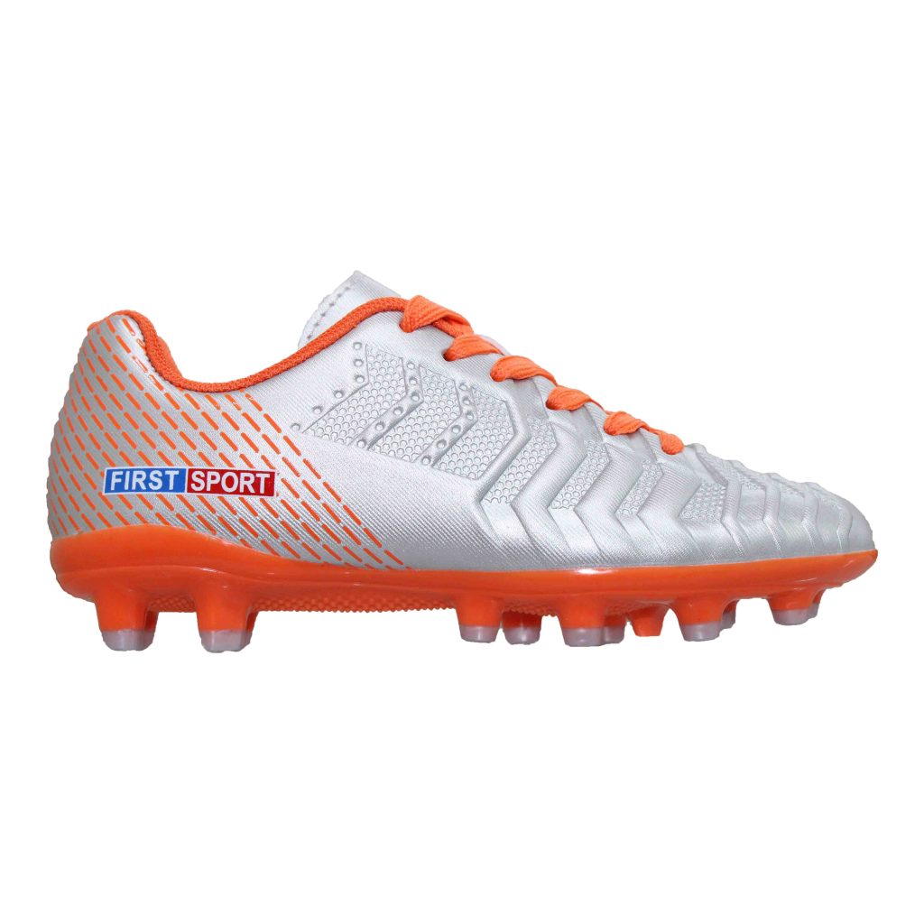First Sport | Football Boots Jnr. (SA221104) Silver | Orange - Sports ...