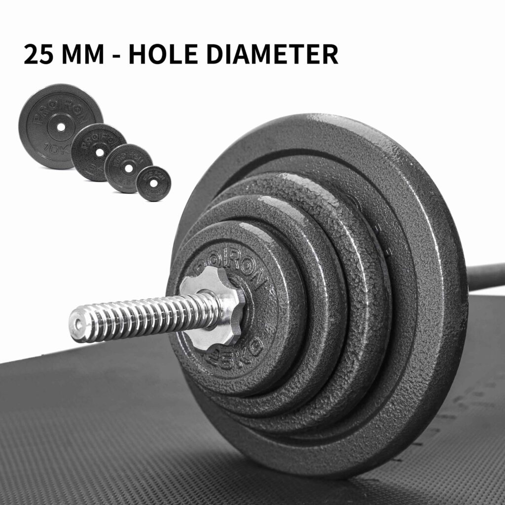 Pro Iron | Cast-Iron Plates (PRKISP) 1.25kg - 10kg - Sports & Games